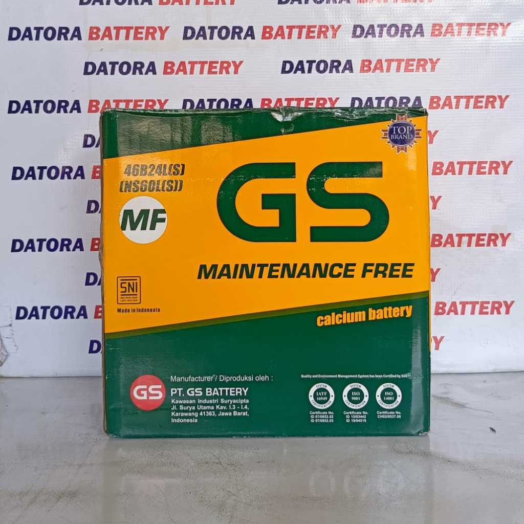 Jual AKI kering mobil TOYOTA Yaris , Battery GS ASTRA MF NS60LS / 46B24LS 12V 45 Ah | Shopee ...