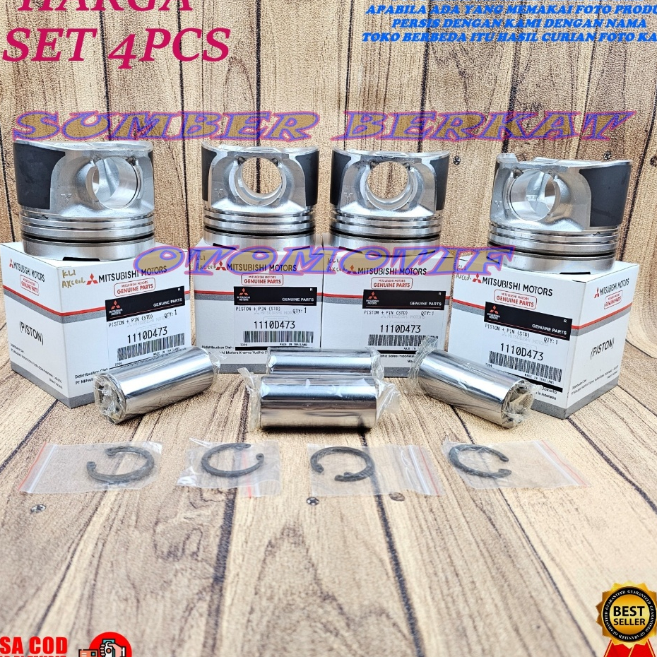 Jual PISTON SEHER STD STANDAR KOMPLIT MITSUBISHI TRITON ALL NEW 4N15 ...