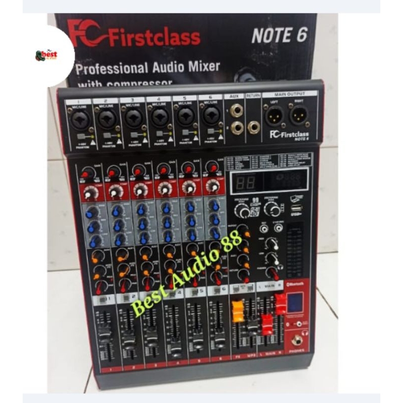 Jual Mixer Audio Sound System 6 channel First Class Note 6 | Shopee ...
