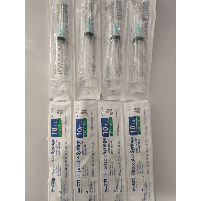 Jual Spuit 10cc Onemed / Syringe Disposible 10cc Om / Suntikan 10cc Om (Eceran) | Shopee Indonesia