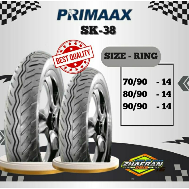 Jual BAN PRIMAAX SK 38 RING 14 UKURAN 70/90-14 MATIK|TIPE BAN TUBE TYPE ...