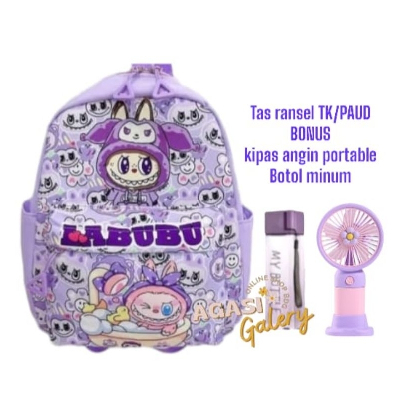 Jual tas sekolah anak TK/paud labubu viral banyak bonusnya | Shopee Indonesia