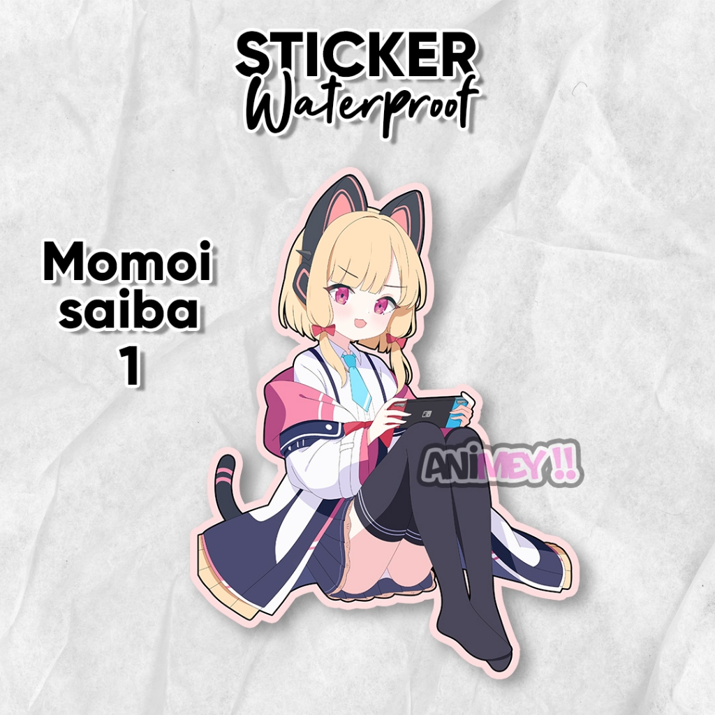 Jual Stiker Momoi Saiba Blue Archive / Sticker Anime Waterproof ...