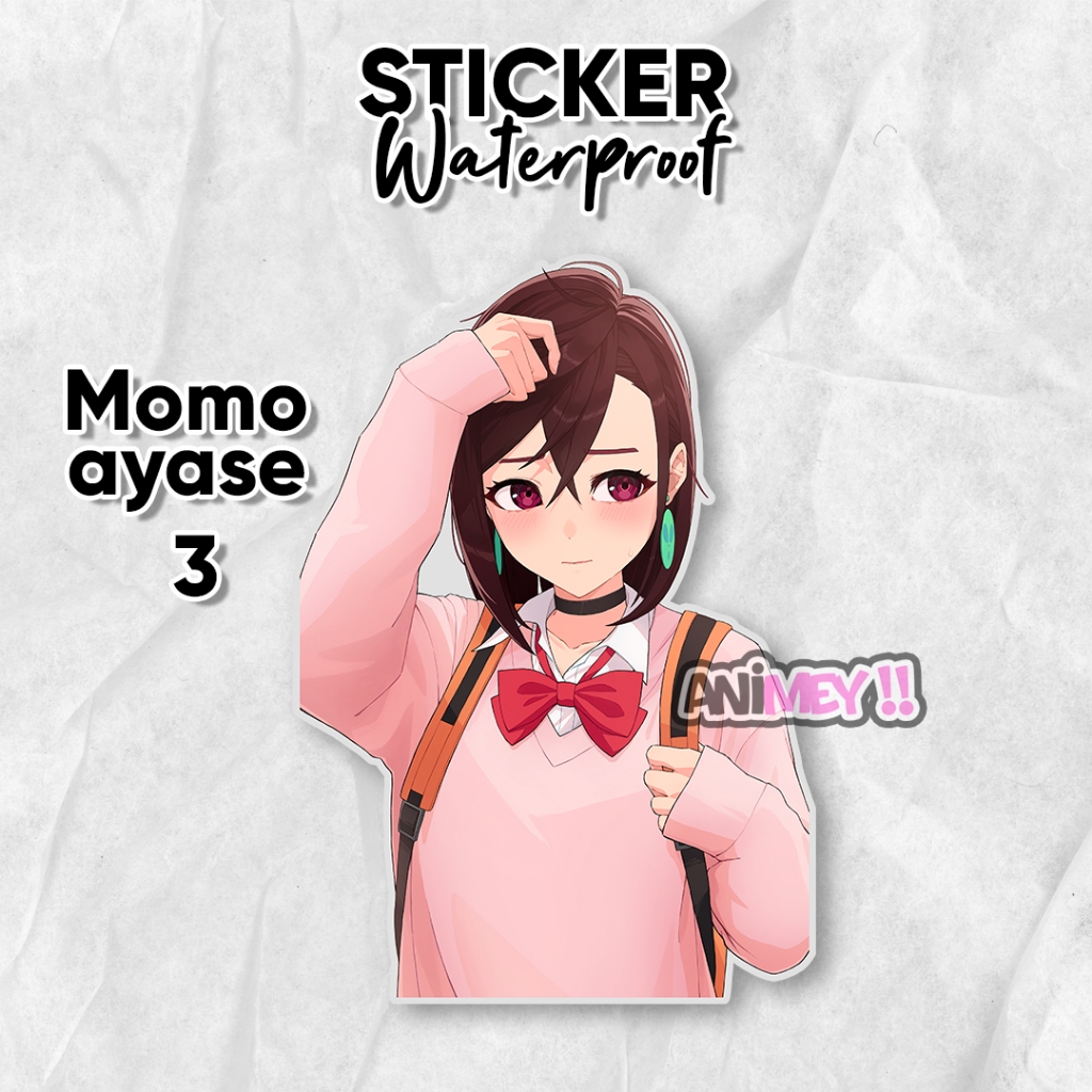 Jual Stiker Momo Ayase Dandadan / Sticker Anime Waterproof | Shopee ...