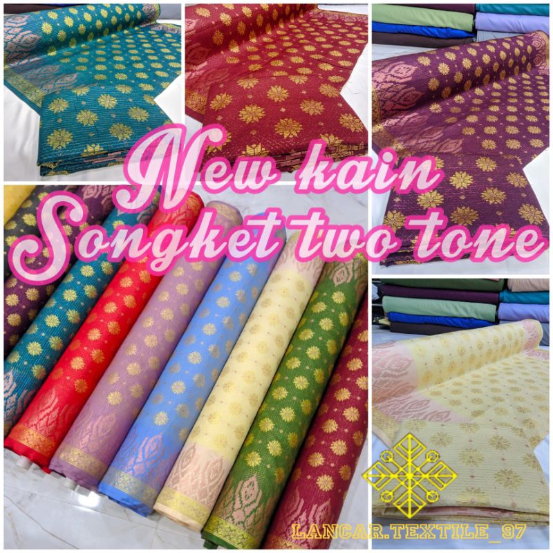Jual "Terbaru"songket two ton/songket Palembang/songket 3D/songket ...