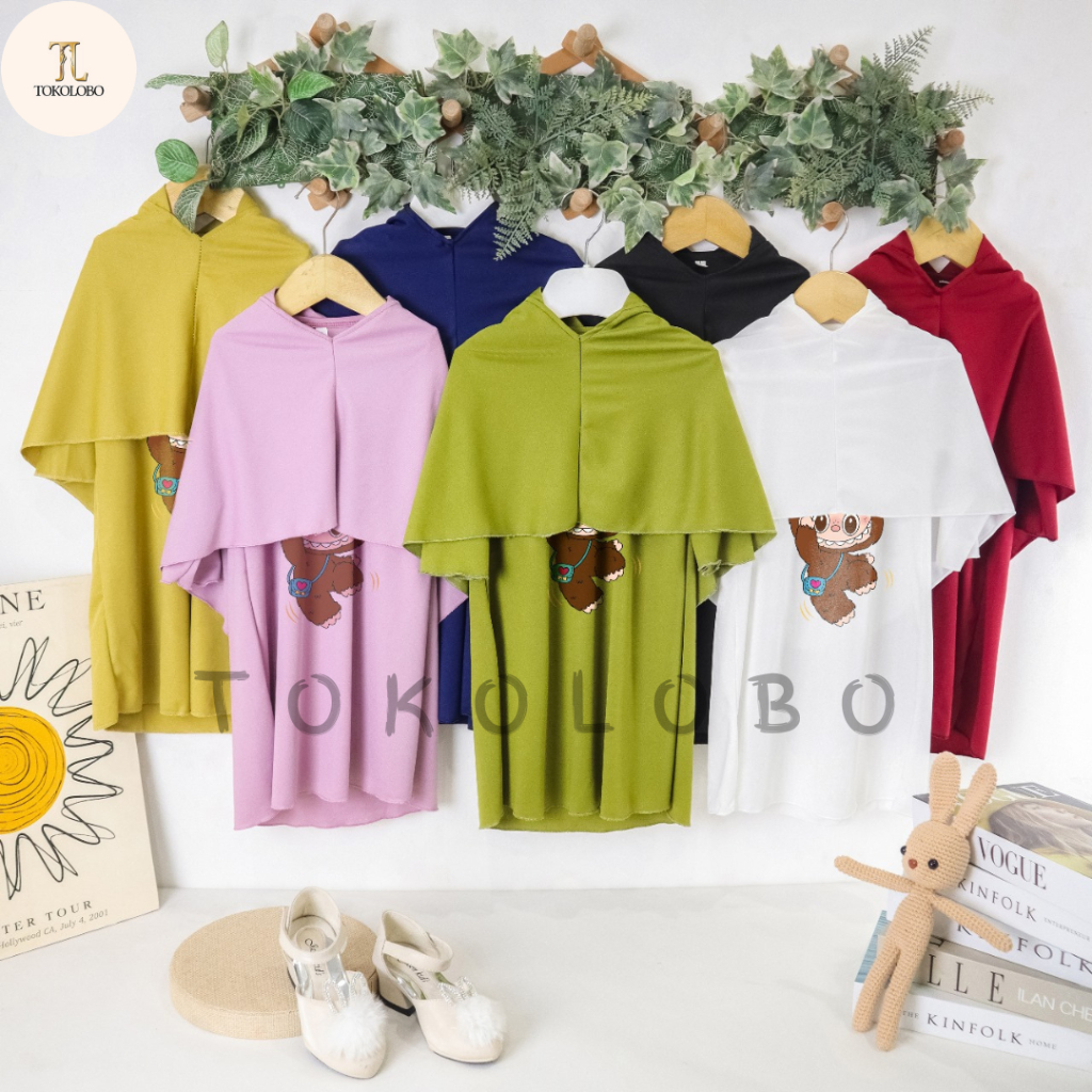 Jual Tokolobo 11.11 BIG SALE GAMIS ANAK AFRA LABUBU DTF + HIJAB (BAJU ...