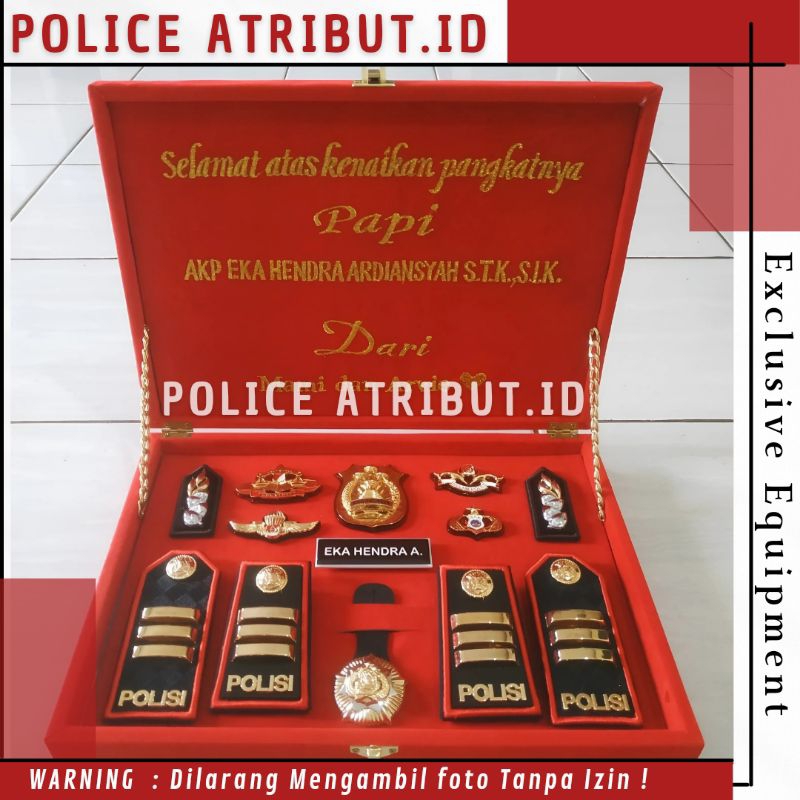 Jual Pangkat AKP Polisi PDH PDU Box set Hampers Hadiah Custom Terbaru ...