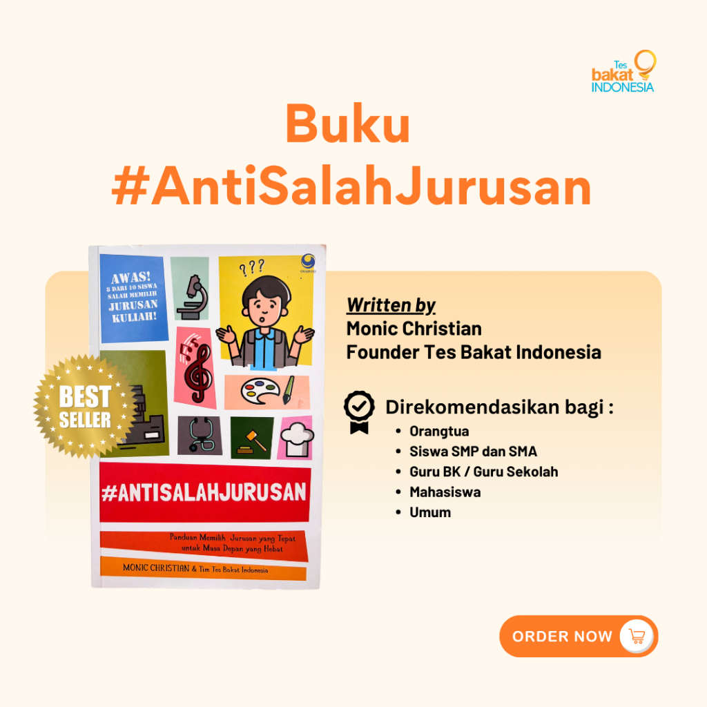Jual TES BAKAT INDONESIA - Buku #ASJ Anti Salah Jurusan karya Monic ...