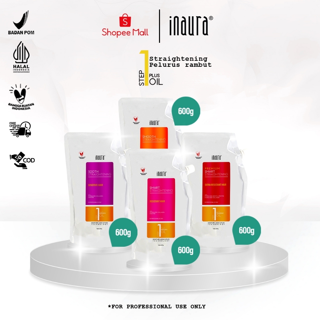 Jual INAURA STRAIGHTENING STEP 1 ( SMART/SMART PREMIUM/SMOOTH ) 600ML ...
