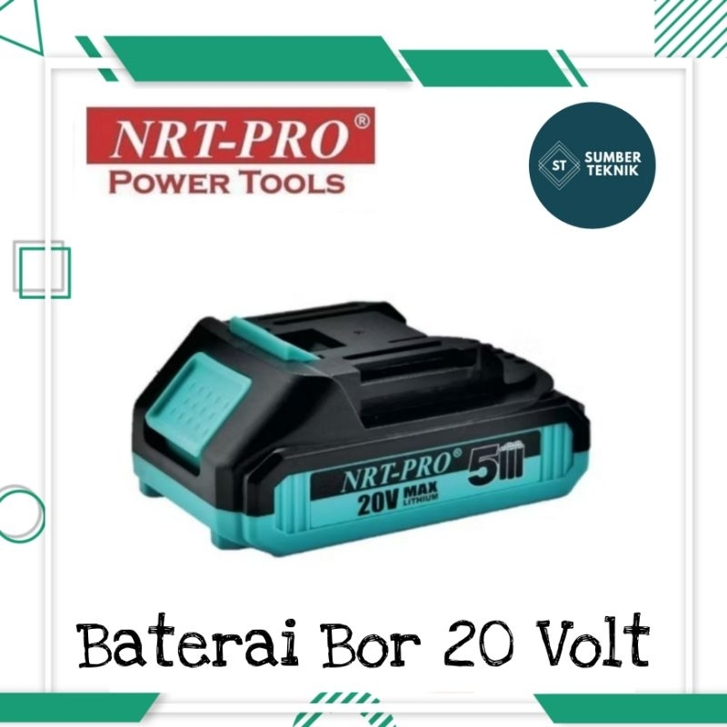 Jual NRT PRO Baterai Mesin Bor Cordless Drill 20 Volt DC 340 DC340 ...