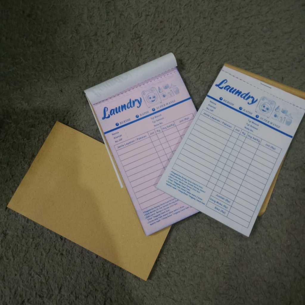 Jual Nota Laundry Buku Kwitansi Nota 2ply , nota bon loundry NCR carbon ...