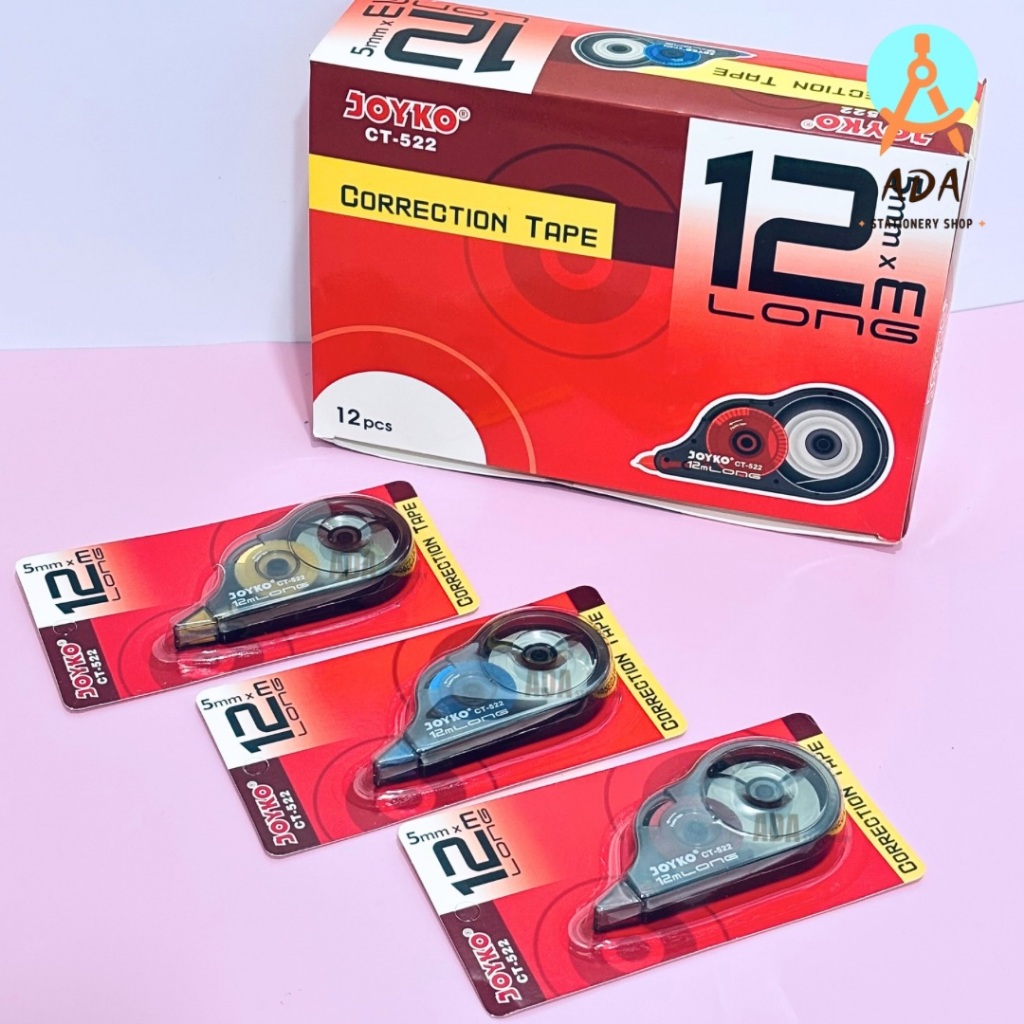 Jual (1 pc) CORRECTION TAPE 12M JOYKO CT-522/STIPO KERTAS/TIPE X ...