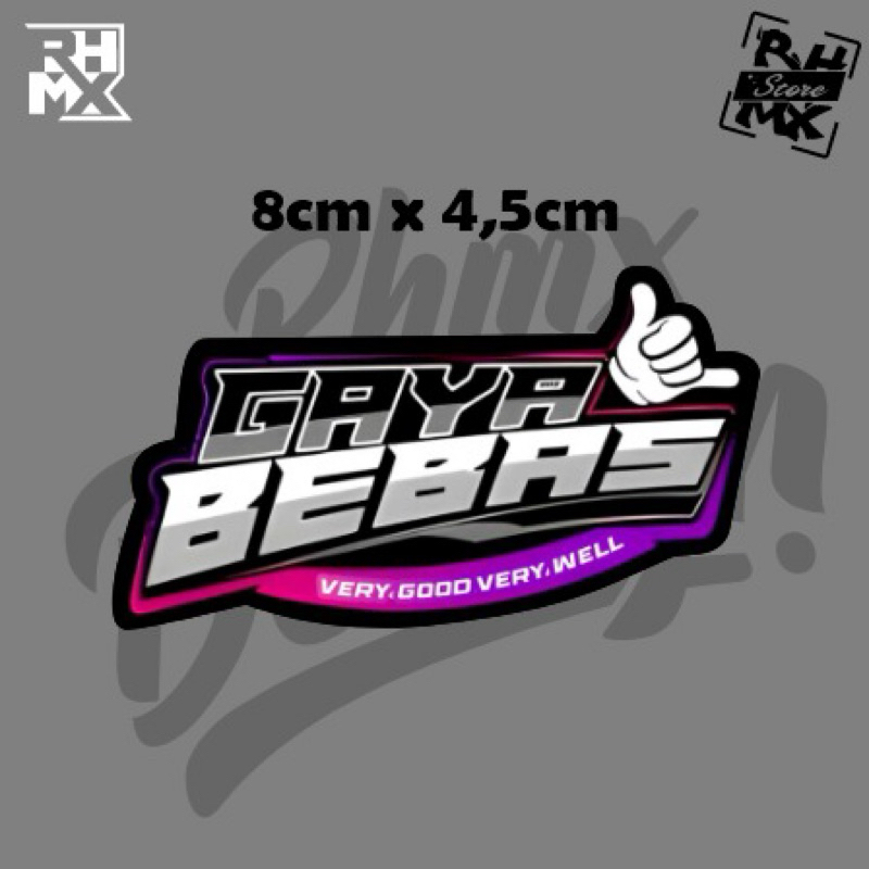 Jual sticker GAYA BEBAS racing pack motor viral terbaru stiker GAYA ...