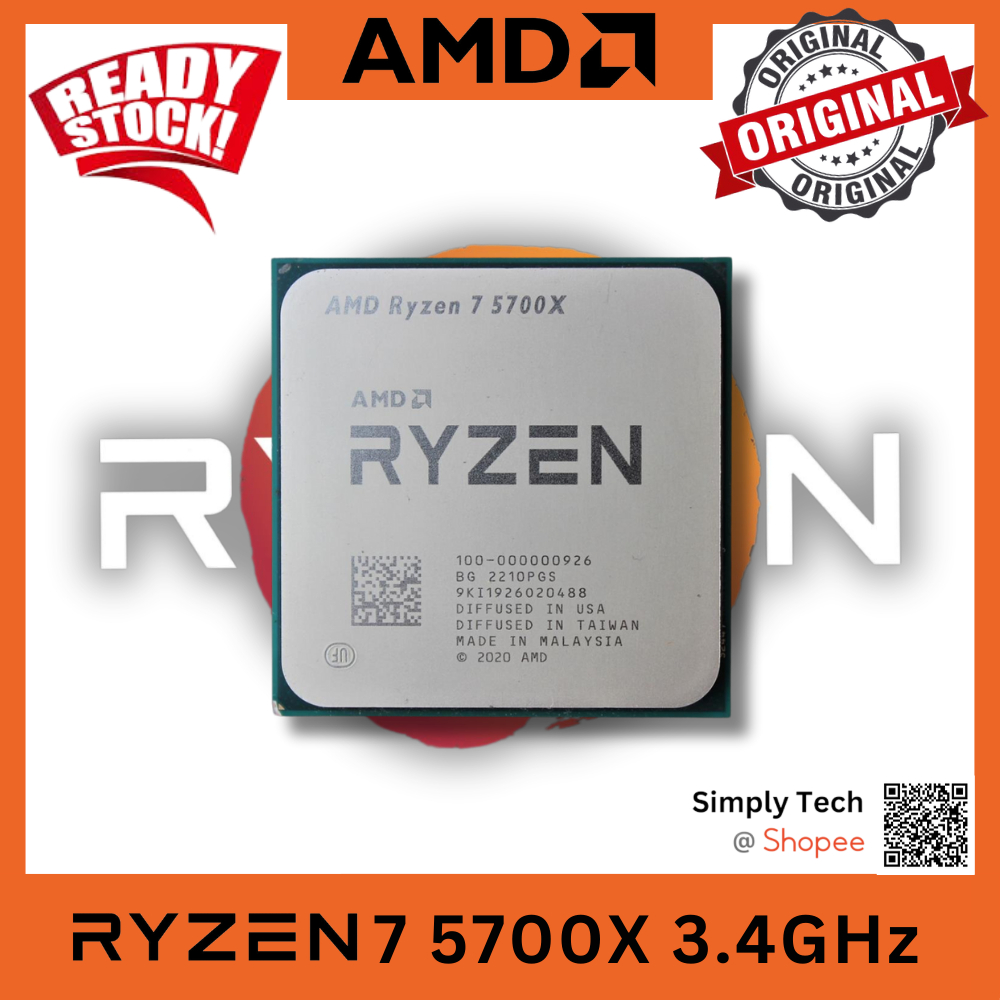 Jual Processor AMD Ryzen 7 5700X Tray R7 3.4GHz Socket AM4 8 Core 16 ...