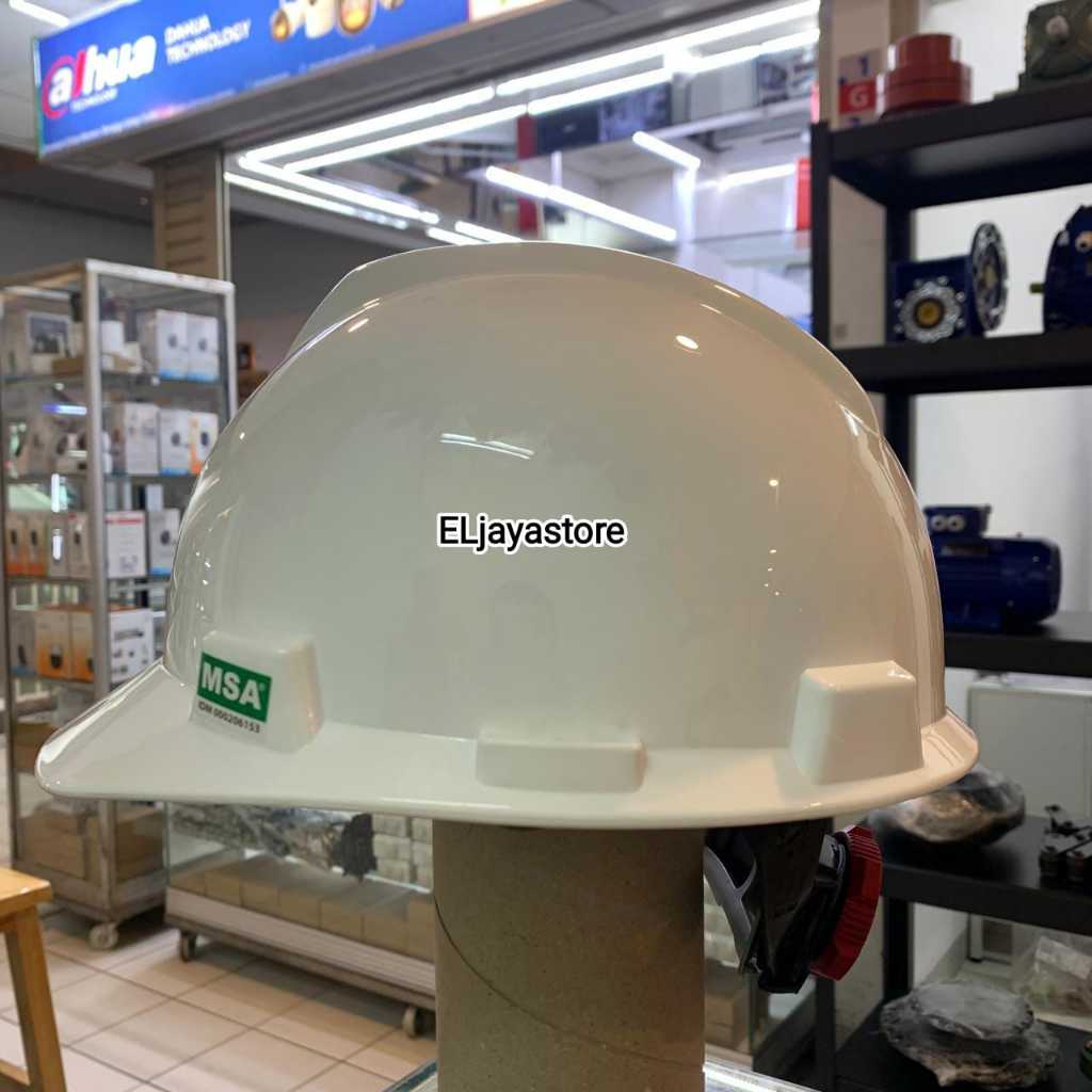 Jual Helm Safety MSA V-GUARD + Fastrack Putih dan tali dagu / Helm ...