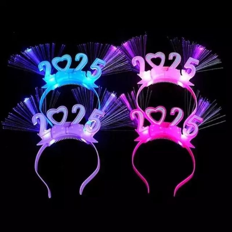 Jual Bando 2025 LED Tahun Baru lampu warna perlengkapan pesta Happy New ...