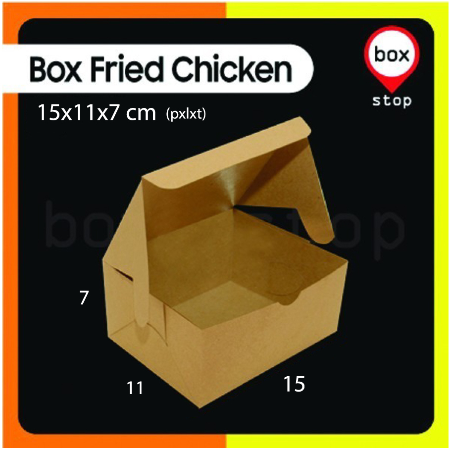 Jual Kotak Snack Box - Dus Katering Catering - KRAFT COKLAT - Box KFC ...
