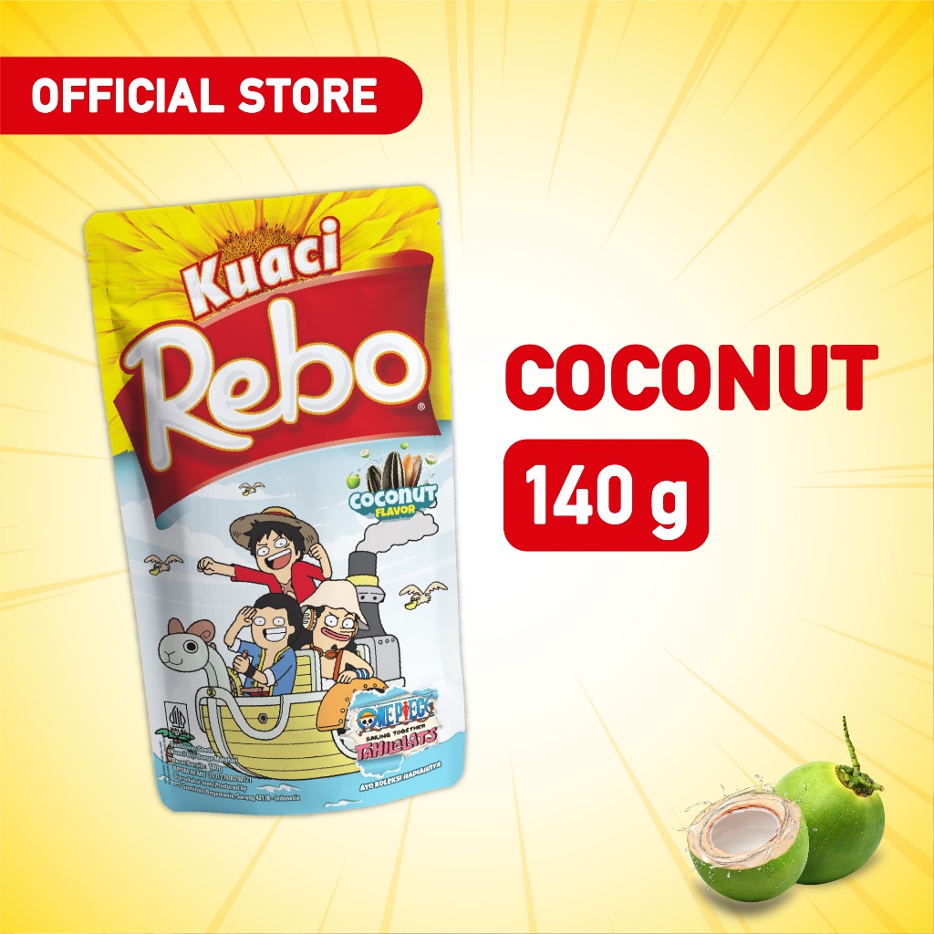 Jual Rebo Kuaci Rasa Coconut 140 Gram - Cemilan Biji Bunga Matahari ...