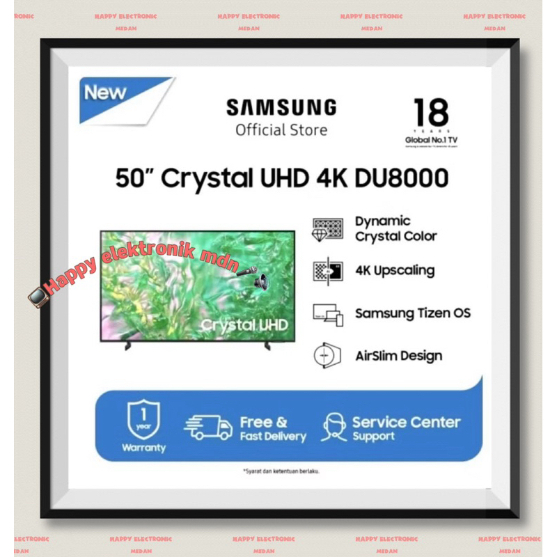 Jual TV Samsung 50inch 50DU8000 UHD 4K Smart TV 50" DU8000 50 INCI ...