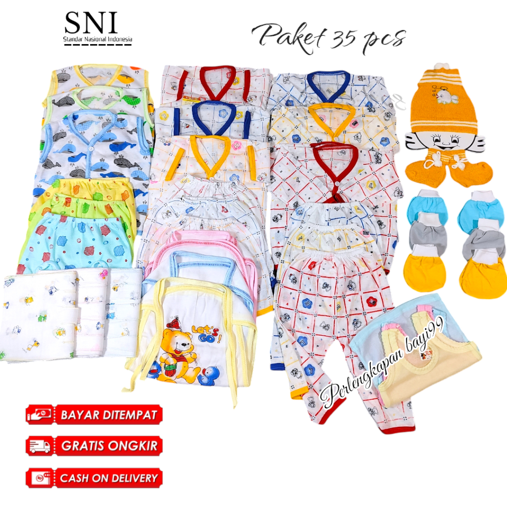 Jual 35 Pcs Paket Perlengkapan Bayi Baru Lahir Newborn Ekonomis dan ...
