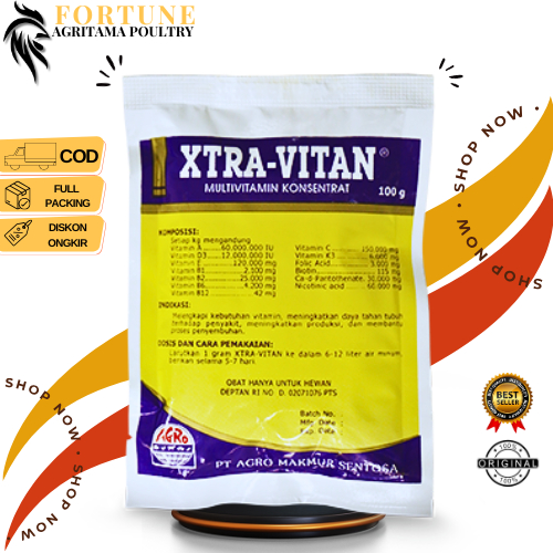 Jual XTRA-VITAN 1 KG - Vitamin Dosis Tinggi untuk AYAM/ Peningkat Laju ...