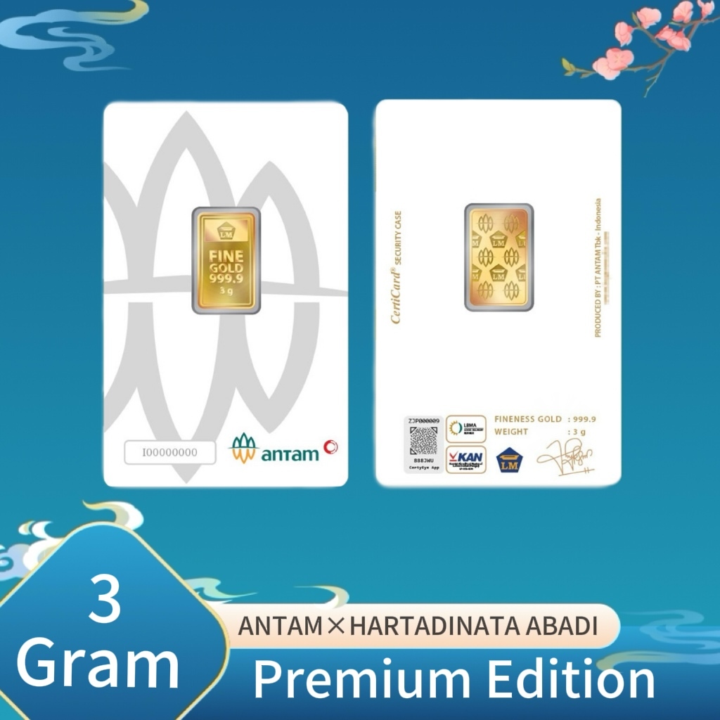 Jual 3 Gram Emas Micro Gold Antam Logam Seri Reguler Logam Mulia（LM）3 ...