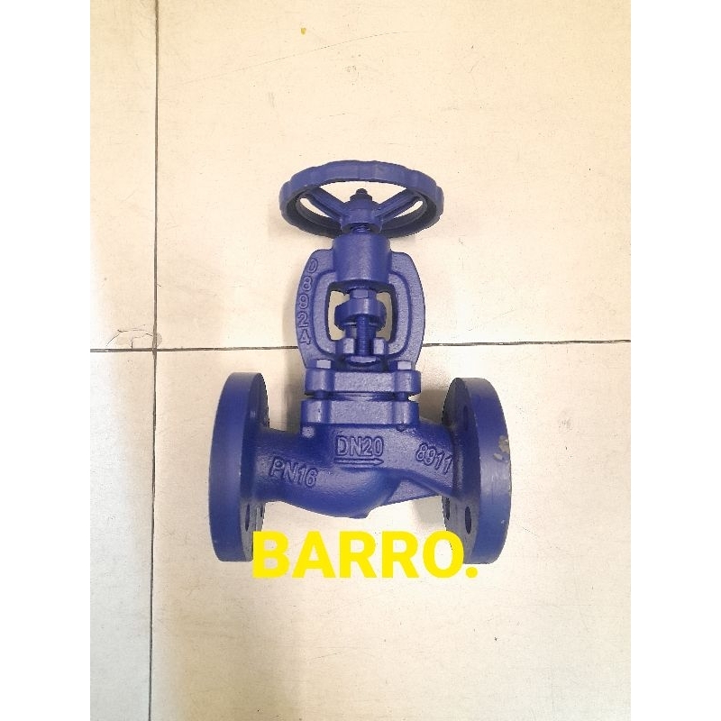 Jual Globe Valve 3/4 inch DN 20 Cast Iron PN16 Flange Stop Kran ...