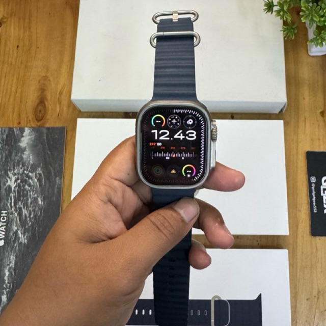 Jual Apple watch ultra 2 49mm Titanium Blue Ocean Band Fullset ori ...