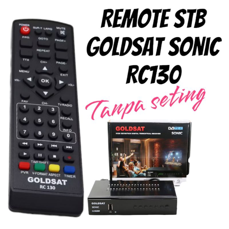 Jual Remote set top box Goldsat sonic Rc130/Remot stb goldsat sonic ...