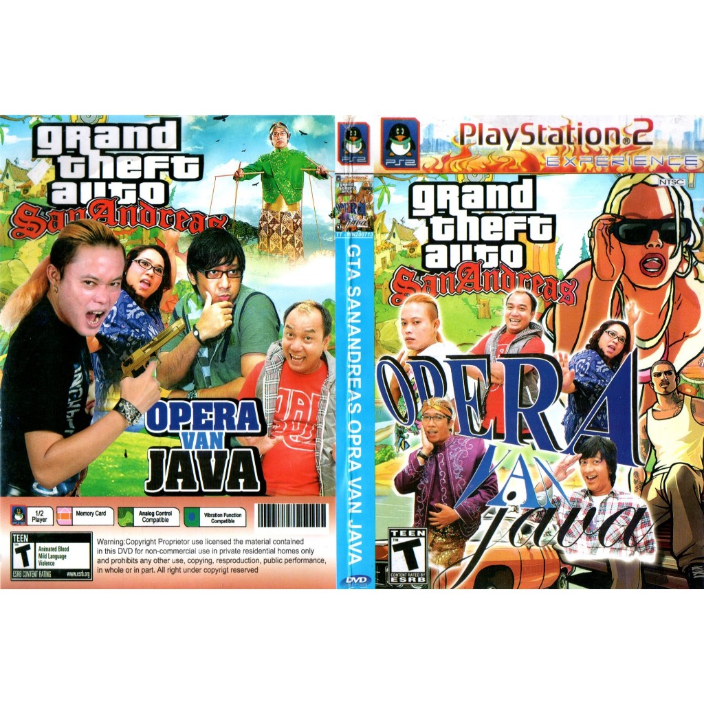 Jual DVD Kaset Game PS2 Grand Theft Auto San Andreas GTA Opera Van Java ...