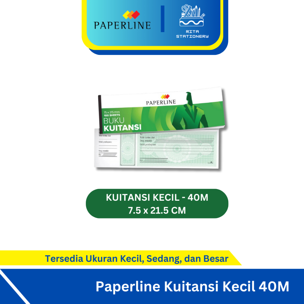 Jual Paperline Buku Kuitansi KECIL / Kwitansi 40 lembar 40M Tebal - Satuan | Shopee Indonesia