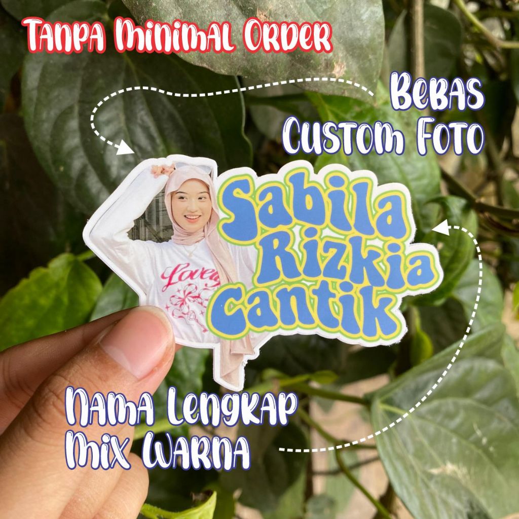 Jual Stiker Foto Wajah dan Nama Custom | Shopee Indonesia