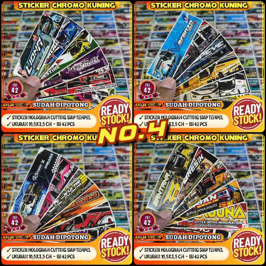 Jual Sticker Bus Mania Model Panjang Isi 42 pc Bahan Glossy Chromo ...