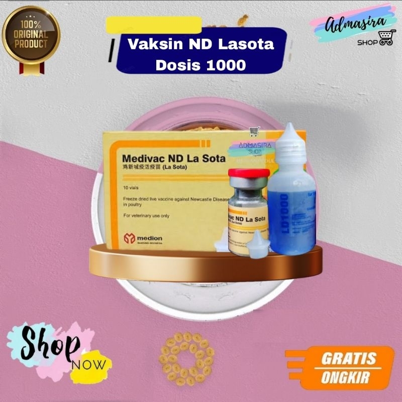 Jual Vaksin Medivac ND LA SOTA Dosis 1000 plus Pelarut Mencegah Tetelo ...