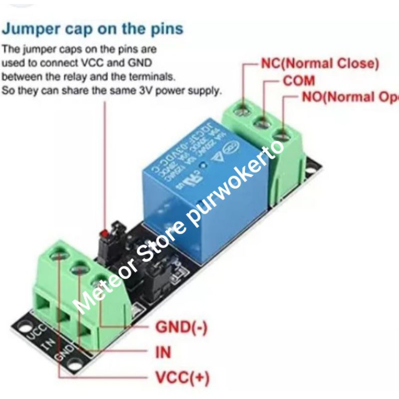 Jual relay 3 volt dc 1 Channel untuk nodemcu esp8266 esp32 cam wemos d1 ...