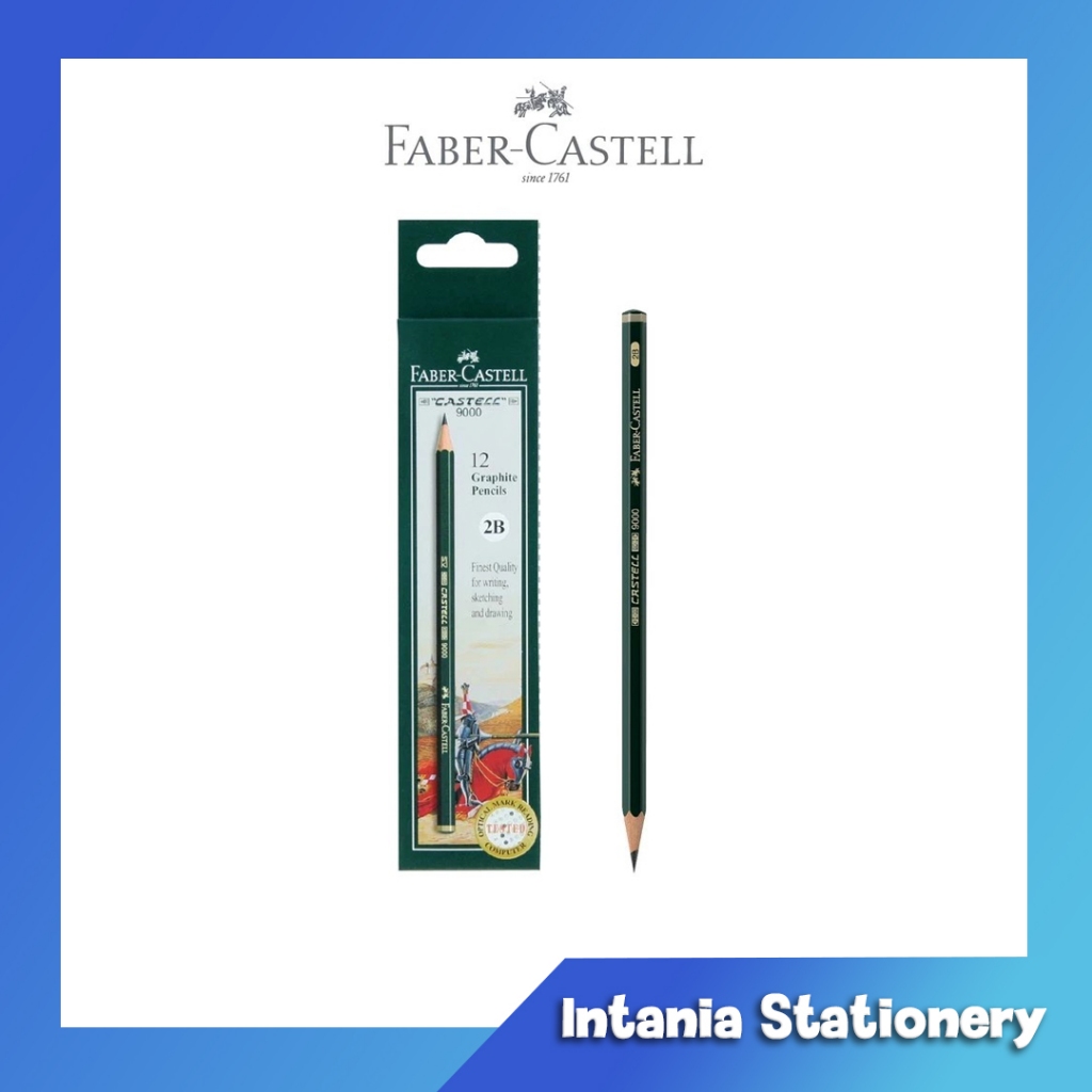 Jual Faber-Castell Pensil Tulis Ujian - 2B Castell 9000 (1 Pcs ...