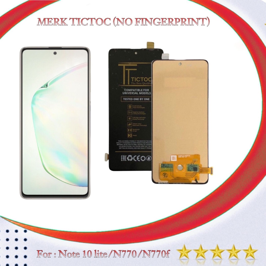 Jual LCD TOCHSCREEN SAM GALAXY NOTE 10 LITE/N770/N770F MERK TICTOC (NO ...