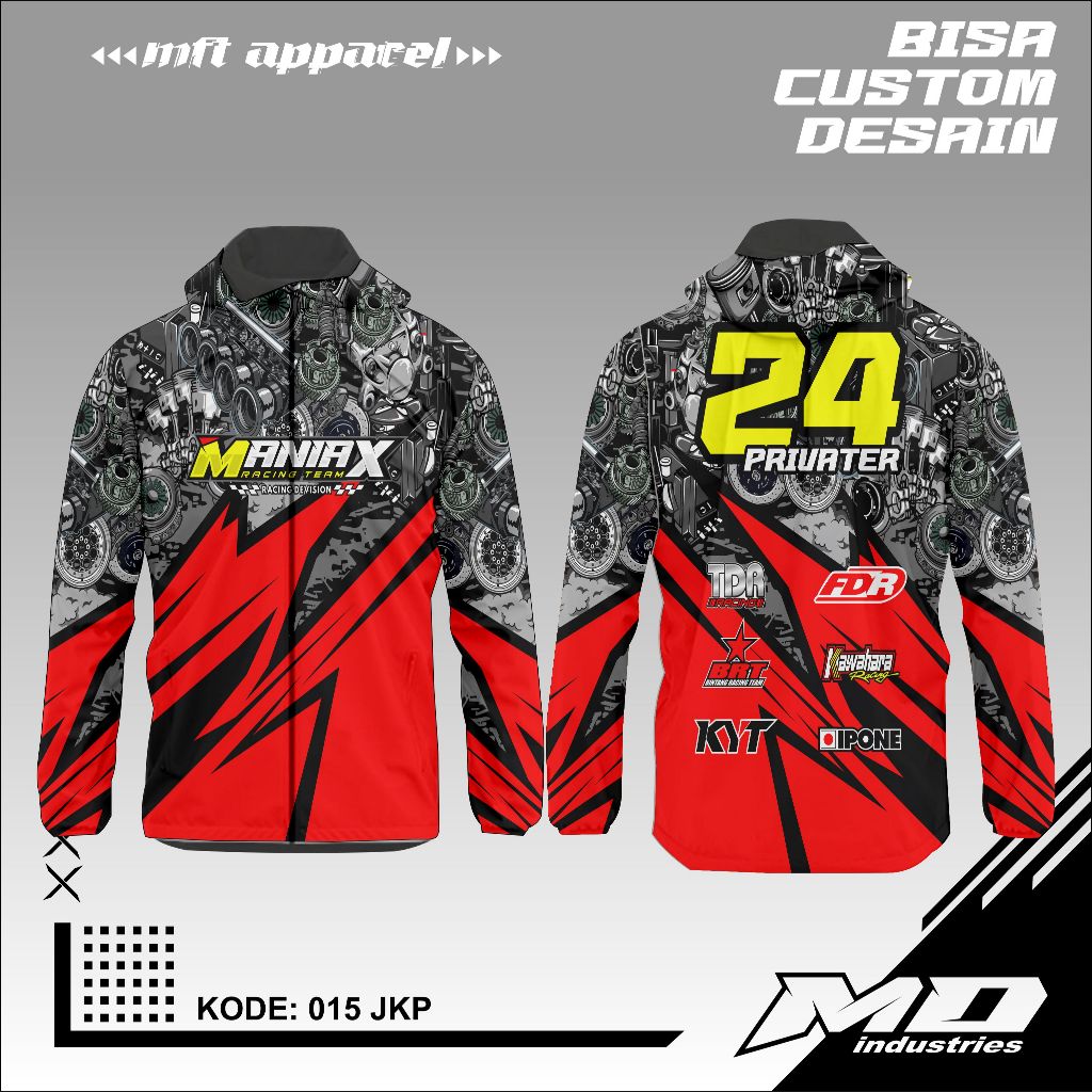Jual Jaket Racing Parasut Jaket Racing Custom Edit Nama & Nomor Bisa ...