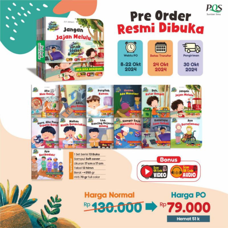 Jual Buku Cerita Anak | Seri Anak Hebat dan Mandiri | 1 Set 13 Buku | PQS | Shopee Indonesia