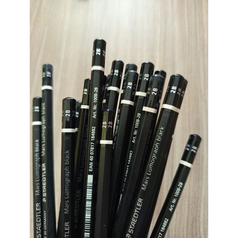 Jual PENSIL 2B STAEDTLER HITAM / PENSIL STAEDTLER MARS LUMOGRAPH BLACK ...