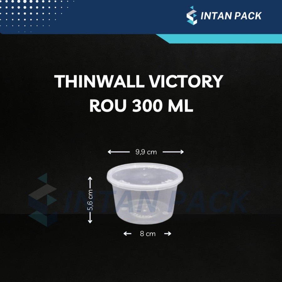 Jual Thinwall BULAT ROUND 300 ml Victory Wadah Pudding Plastik ( 25 pcs ...