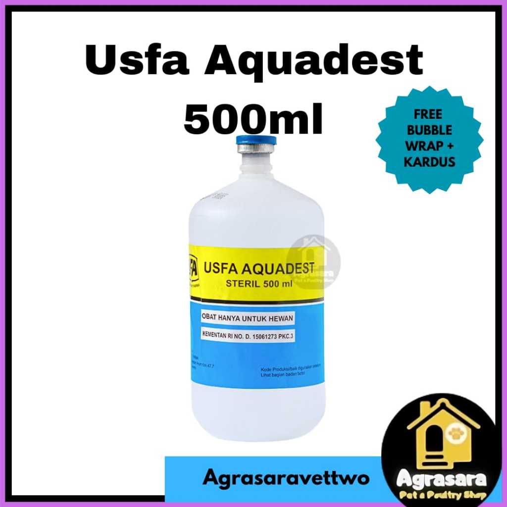 Jual Aquadest/ Aquadest Steril 500 Ml USFA | Shopee Indonesia