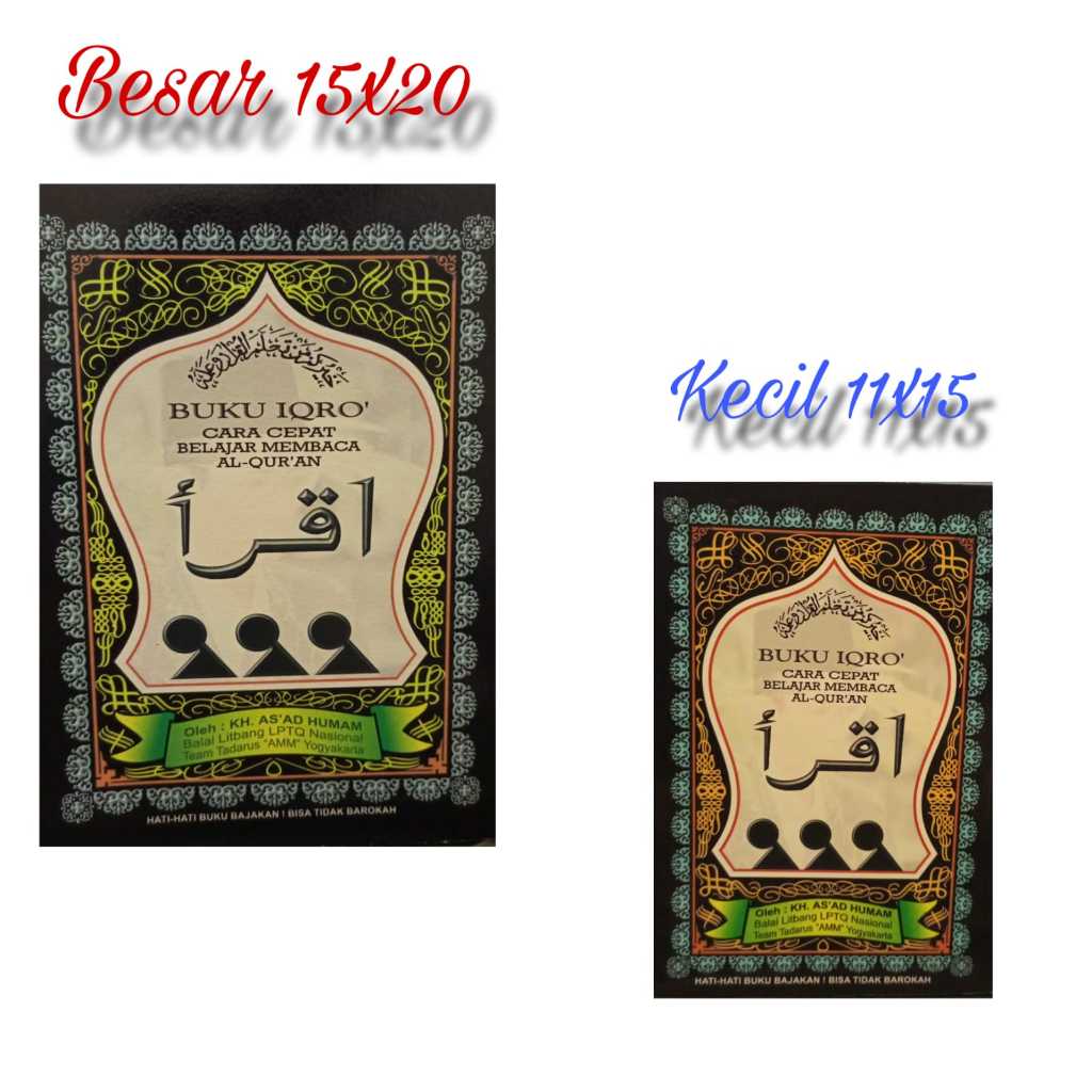 Jual BUKU IQRO' (WARNA HITAM) BESAR & KECIL | Shopee Indonesia
