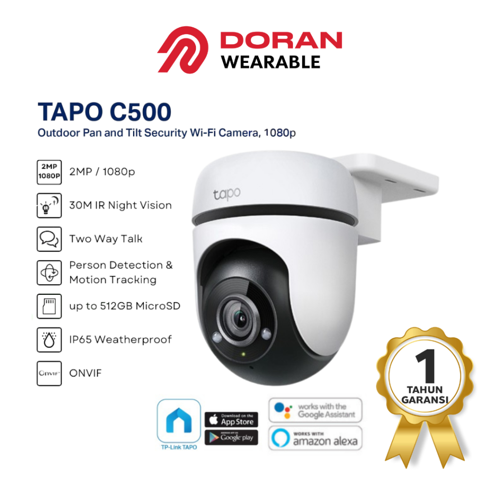 Jual TP-Link Tapo C500 Wi-Fi LAN Pan Tilt 3MP Outdoor Home Security CCTV - Garansi 1 Tahun ...