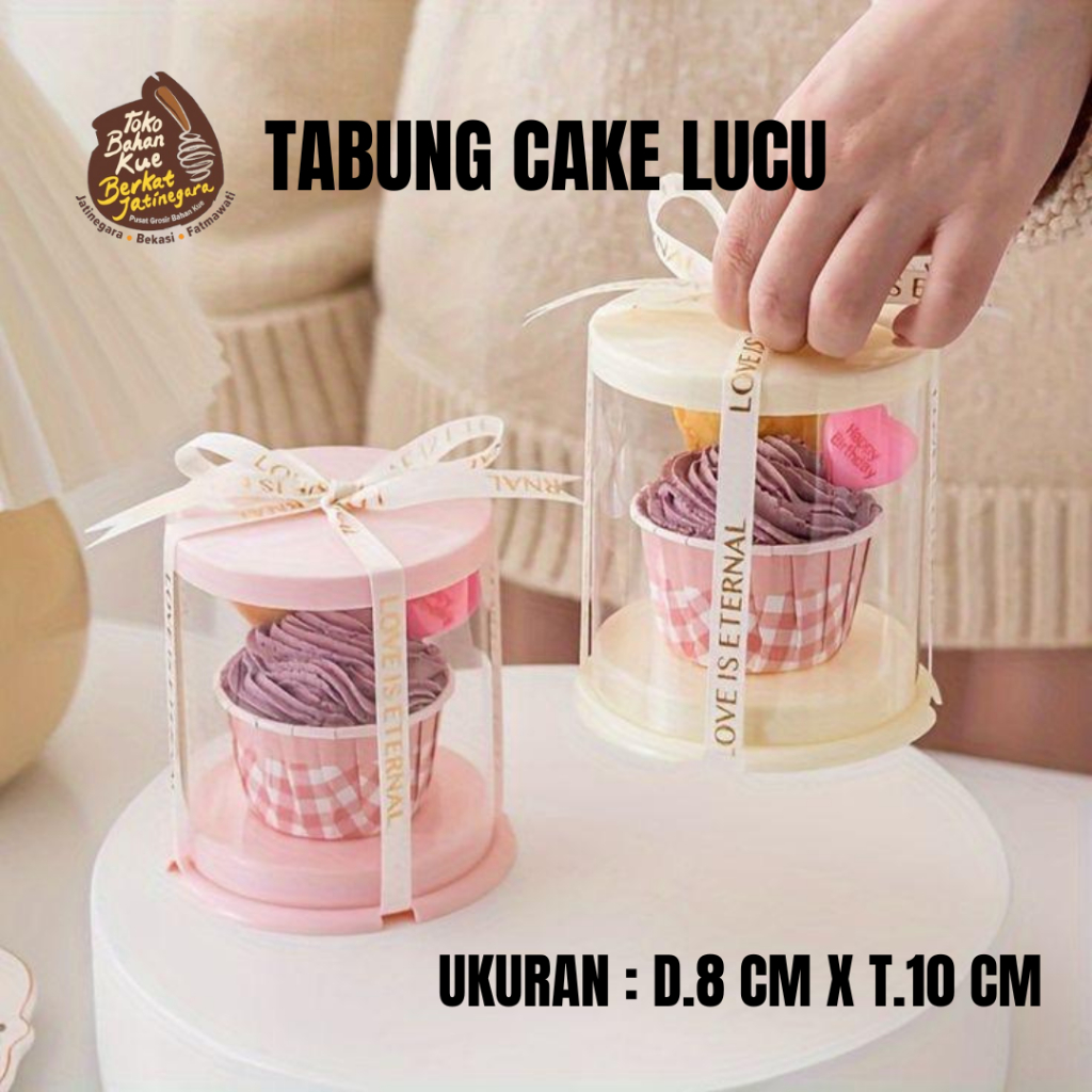 Jual BOX MIKA CAKE / TABUNG MIKA CAKE MINI / TABUNG MIKA LUCU / PCS ...