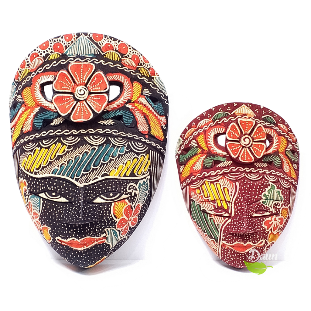 Jual Topeng Kayu Bunga Kerawang Batik | Pajangan Dinding | Handcraft ...
