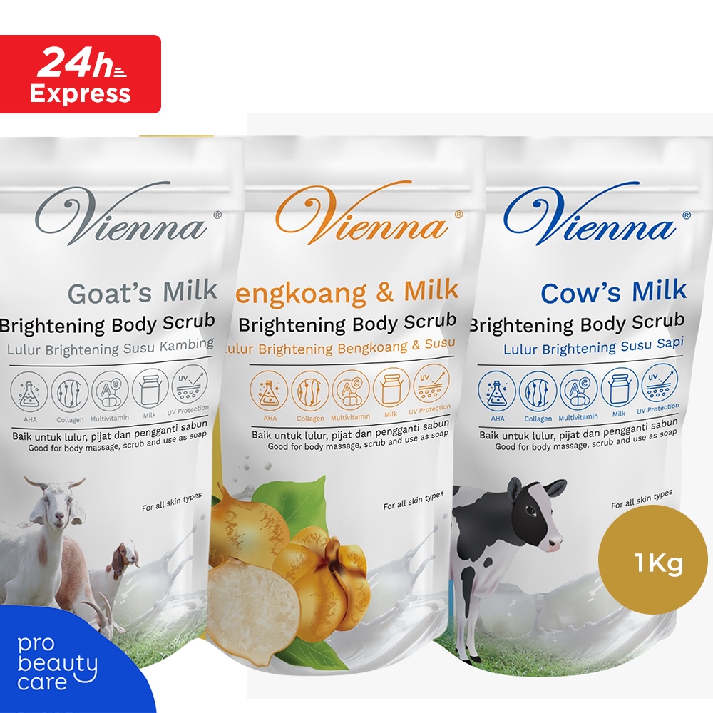 Jual Vienna - Body Scrub Lulur Badan Goats Milk & Bengkoang REFILL (1kg ...