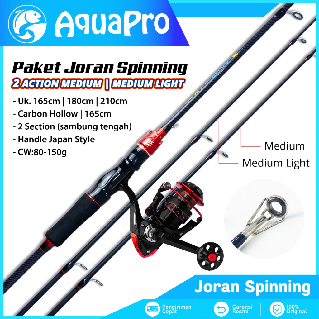 Jual Paket Set Joran Pancing Spinning Double Section Ujung Action ...