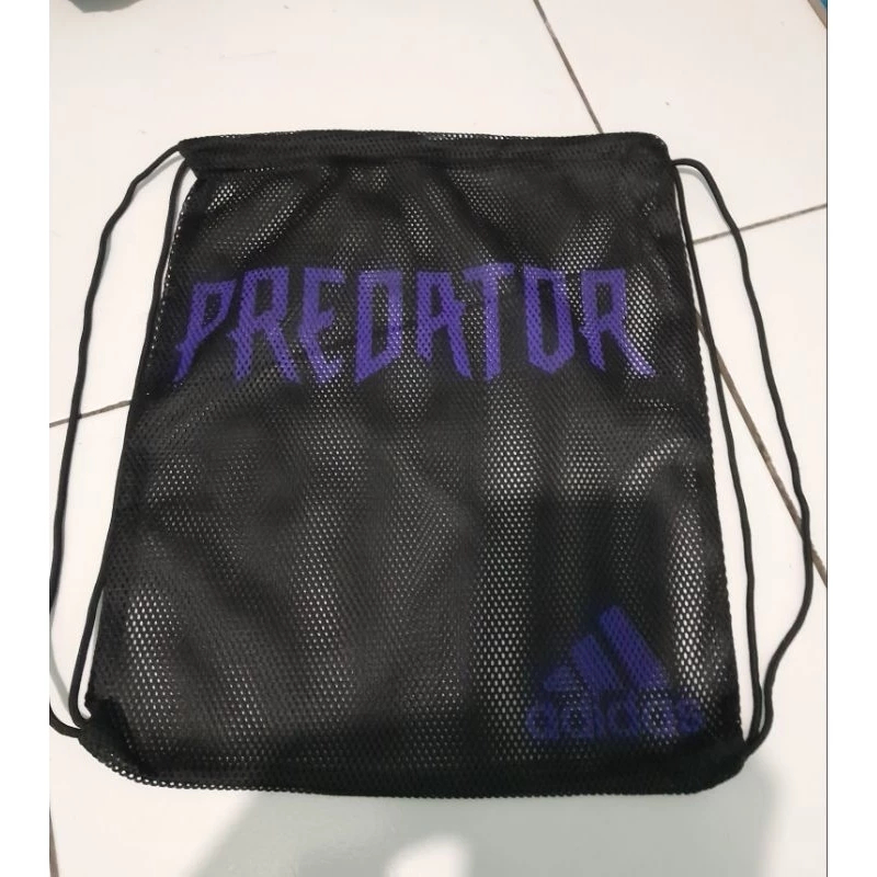 Jual Gymsack Predator Black Original String Bag Tas Serut Sepatu Futsal ...