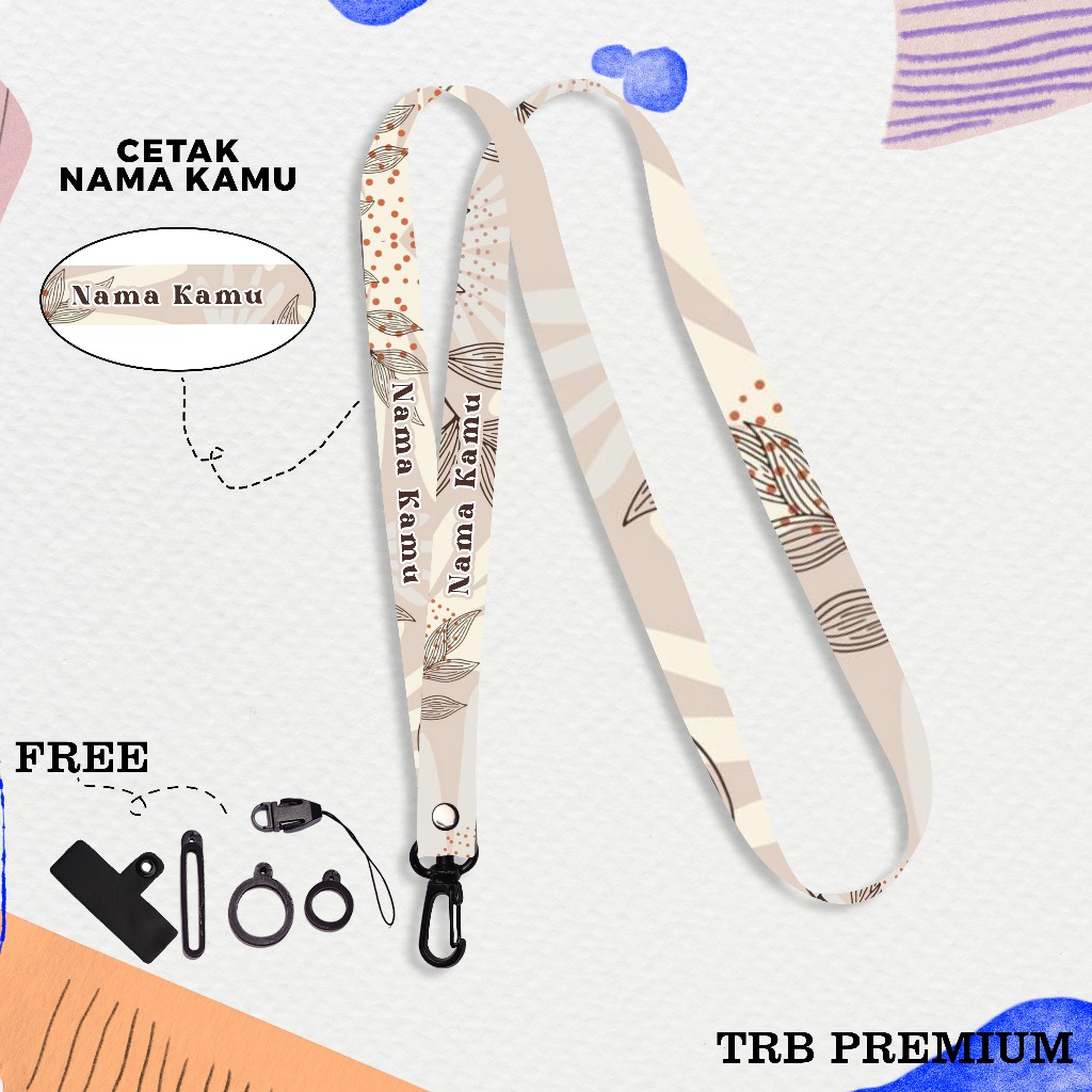 Jual Lanyard Custom Nama Satuan Cute Desain Bisa Tambah Nama Tali ...